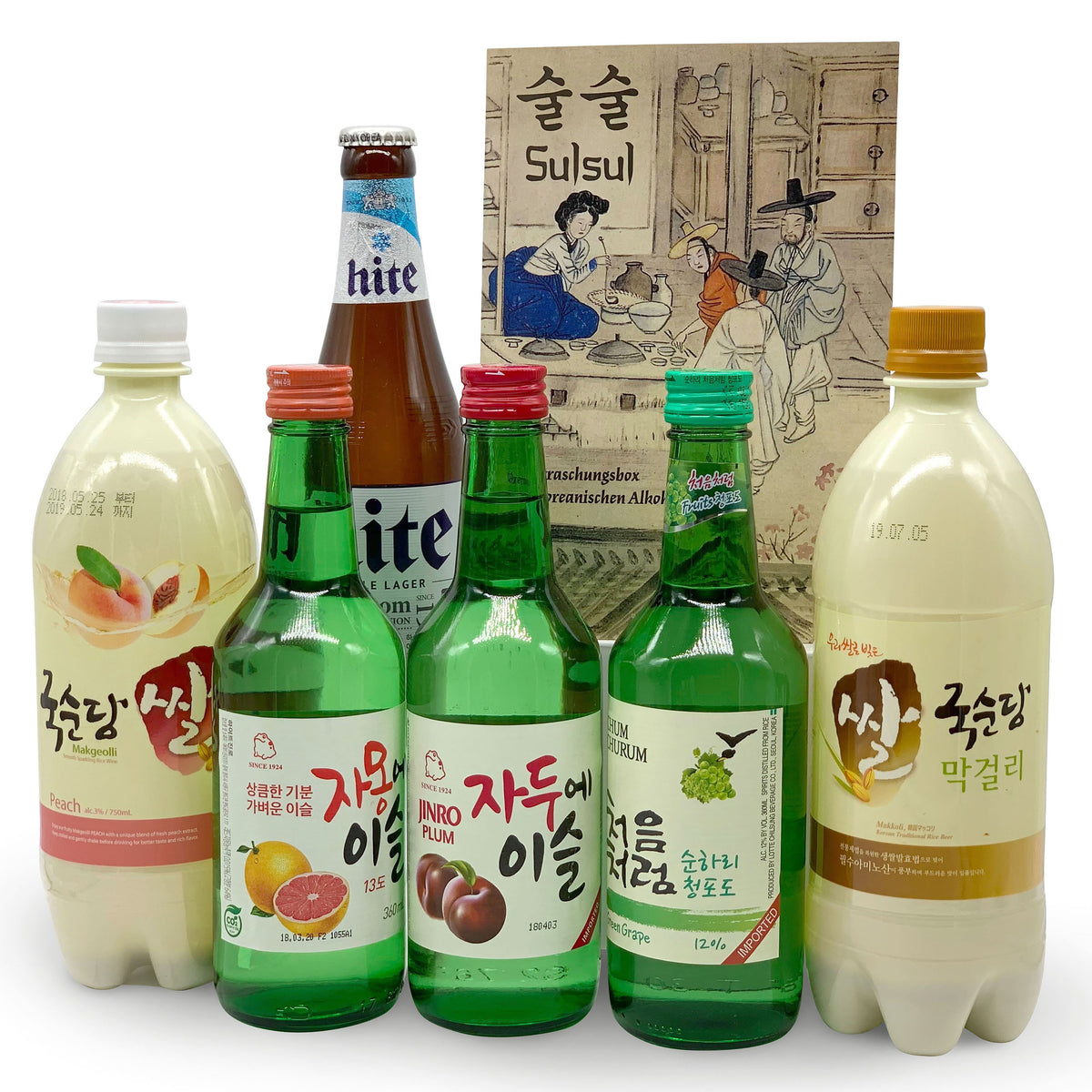 Sulsul Normal: Caja sorpresa con 6 bebidas alcohólicas de Corea (cerve ...