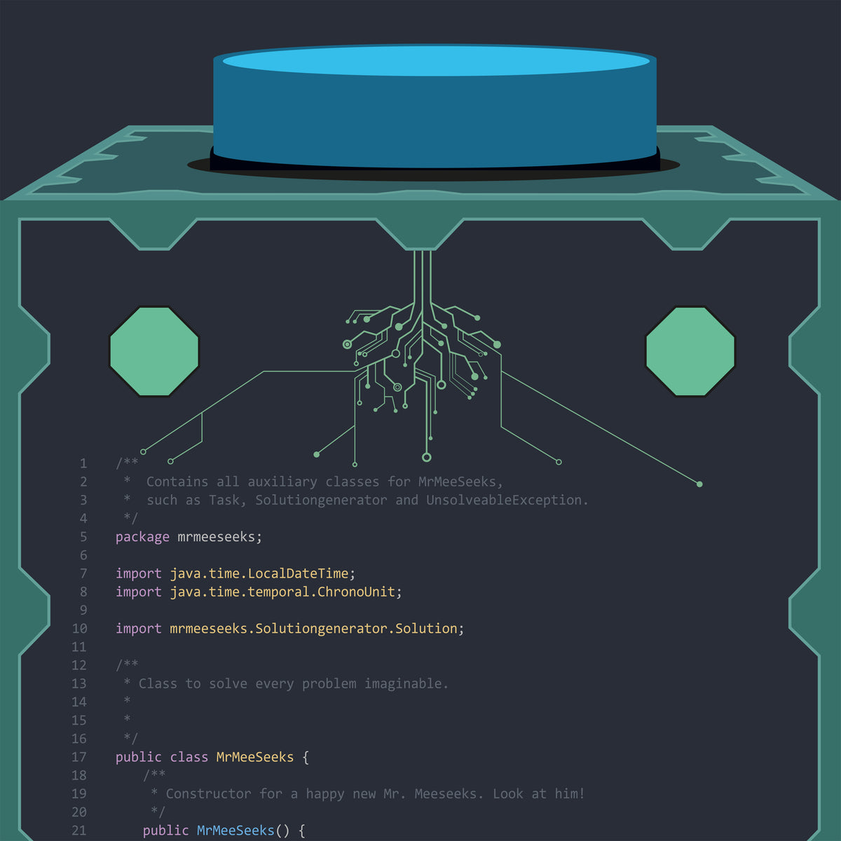 Mr. Meeseeks Box o' Fun Code Poster — getDigital