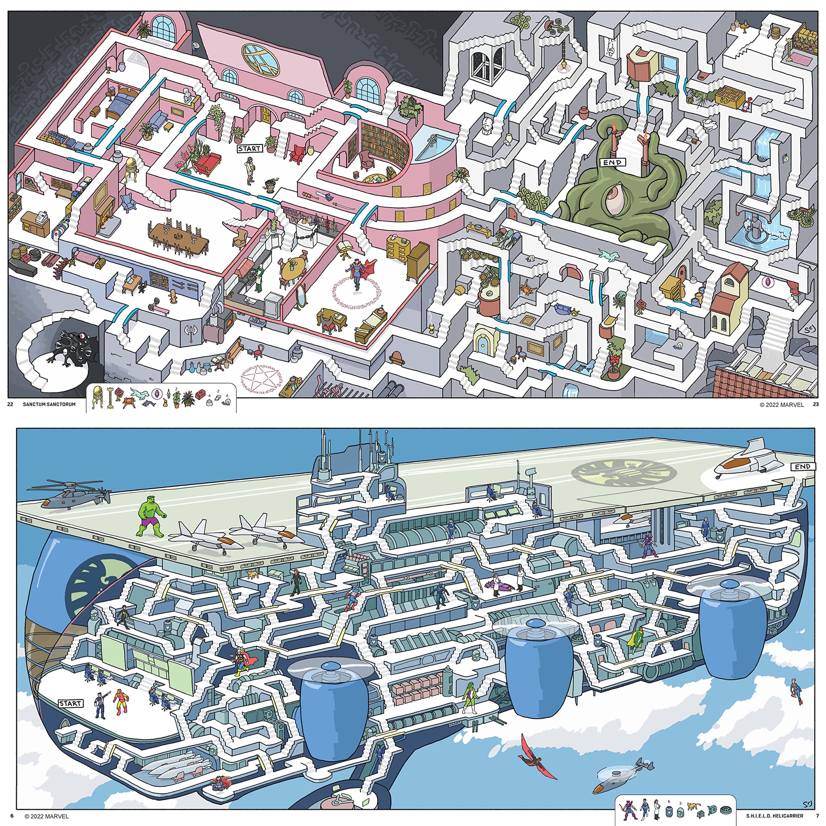 Marvel Mazes - Labyrinth- und Wimmelbuch — getDigital