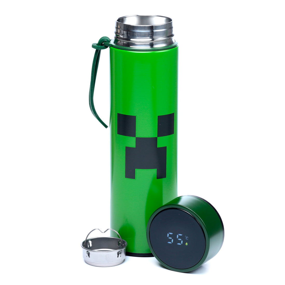 Minecraft Creeper Trinkflasche mit Digital Thermometer — getDigital