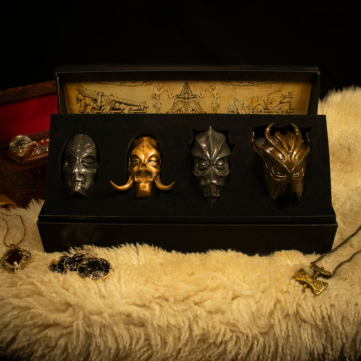 The Elder Scrolls V Skyrim Dragon Priest Masks Set of 4 — getDigital